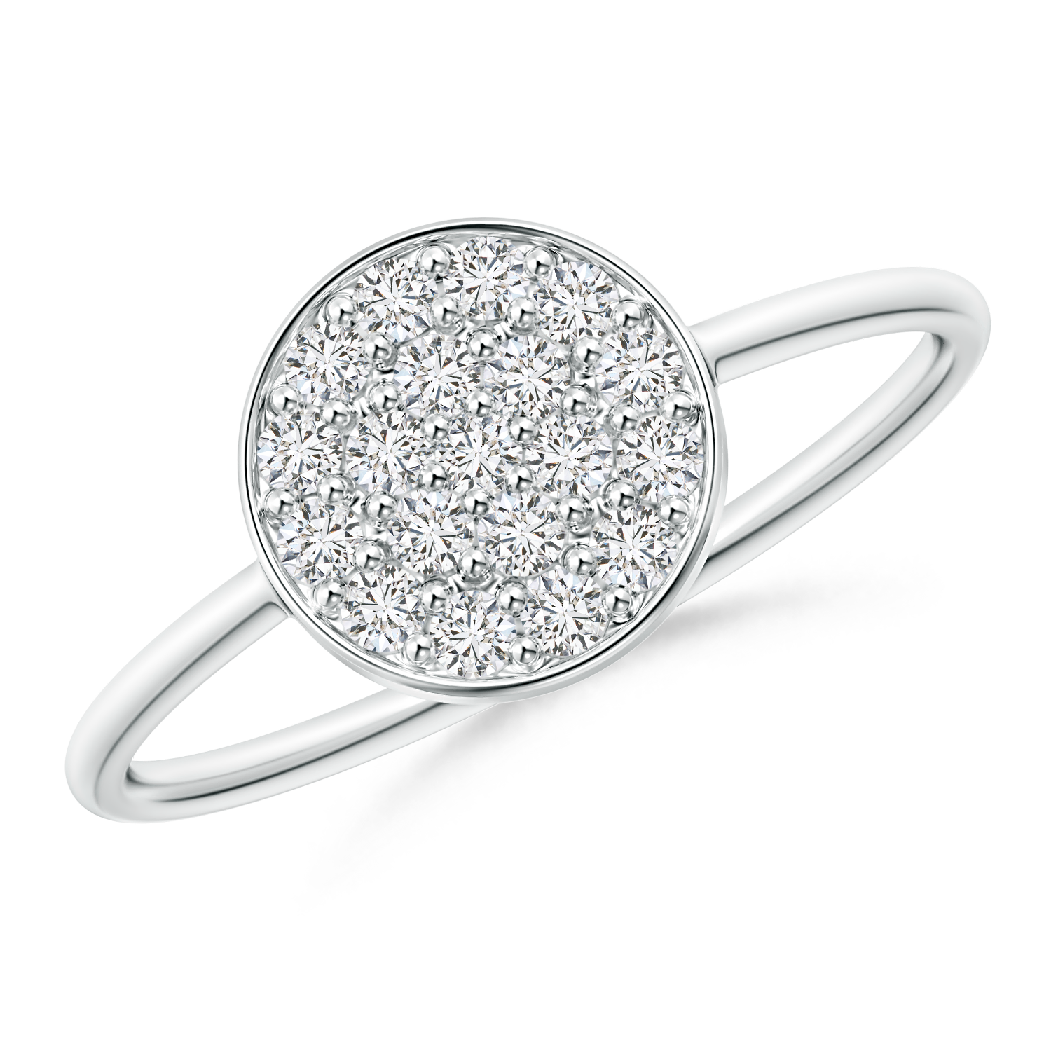 Pave Set Lab Grown Diamond Starry Disc Ring | Pure Ignis