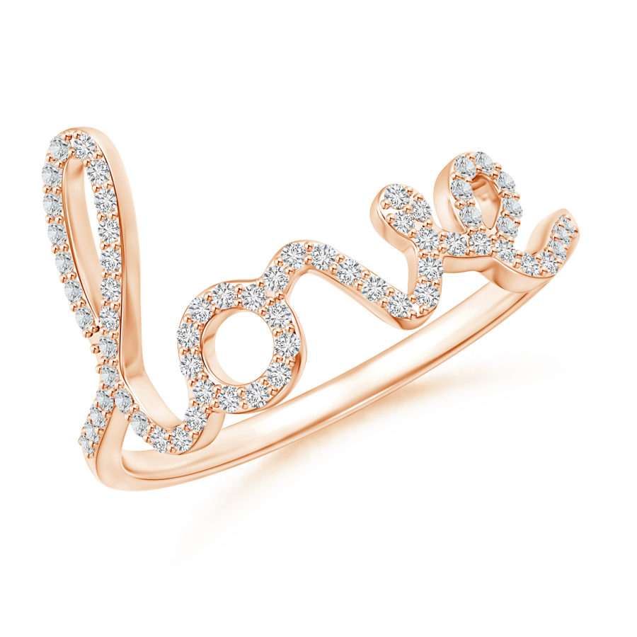 love cursive ring